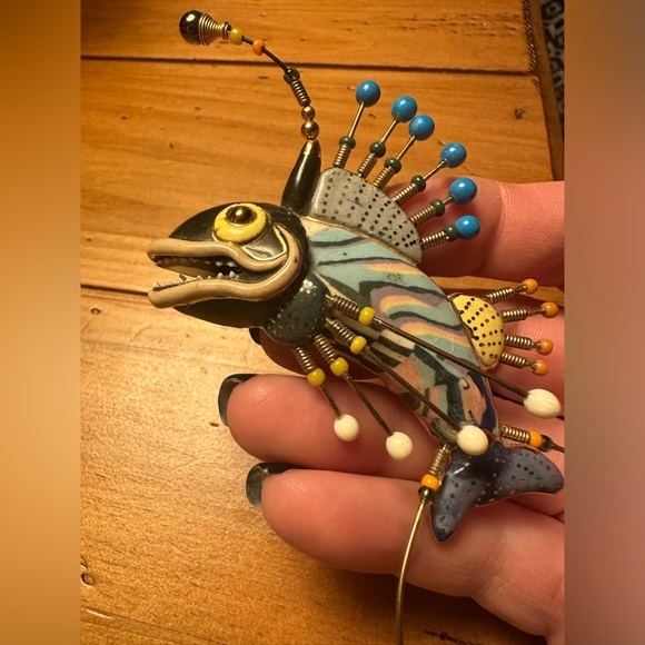 cynthia chuang | Jewelry | Cynthia Chuang And Erhping Tsai Vintage Porcelain Fish Brooch | Poshmark